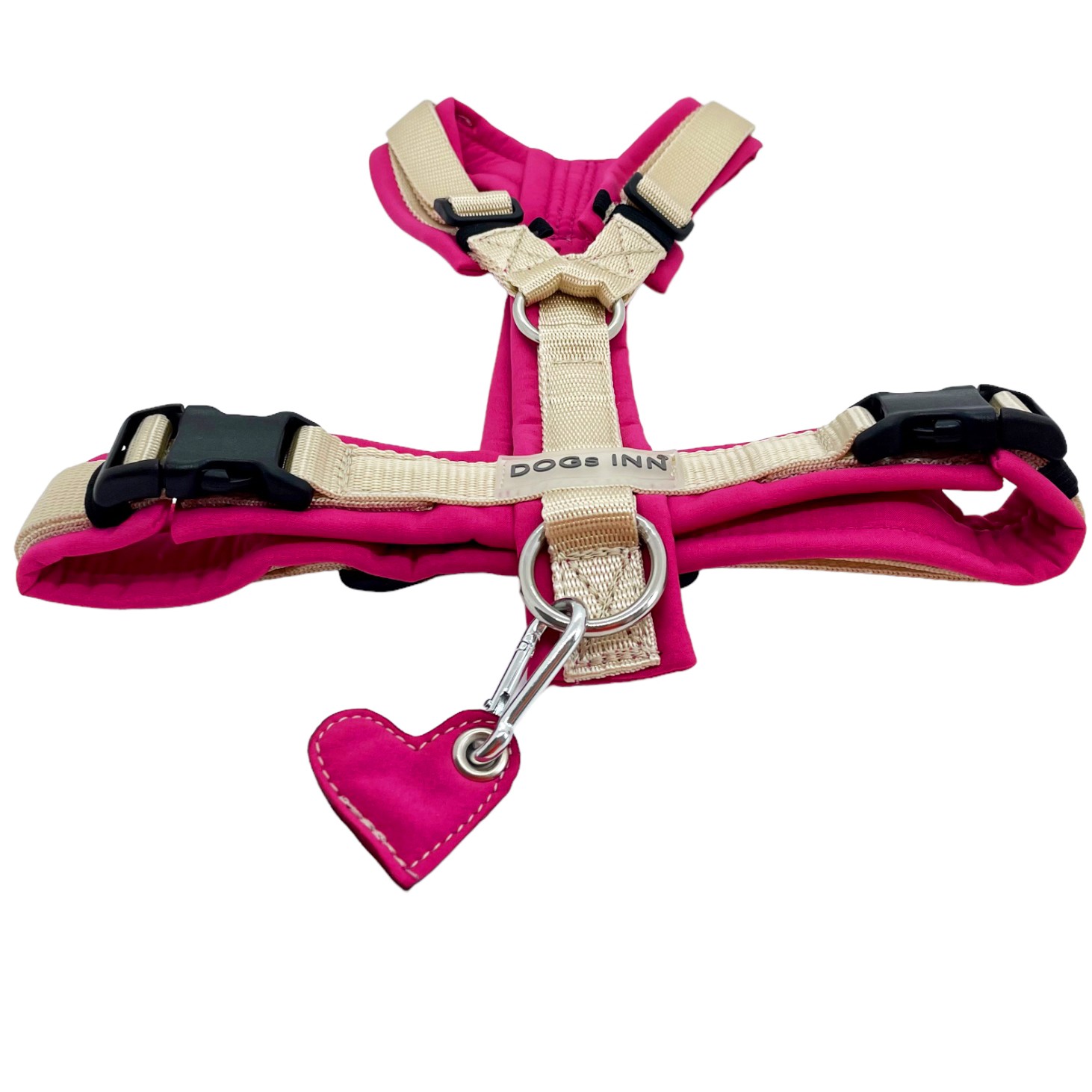Dogs Inn® - Manufaktur | Y Brustgeschirr | Sand - Himbeere | Dogs Inn® - Manufaktur